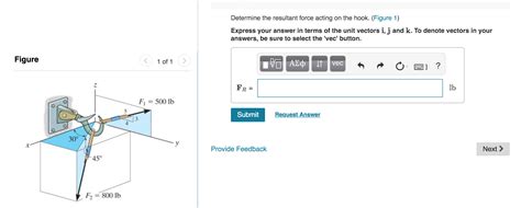 Solved Determine The Resultant Force Acting On The Hook