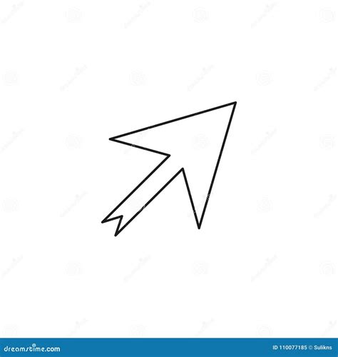Outline Pointer Icon Line Cursor Symbol For Web Site Design Logo App