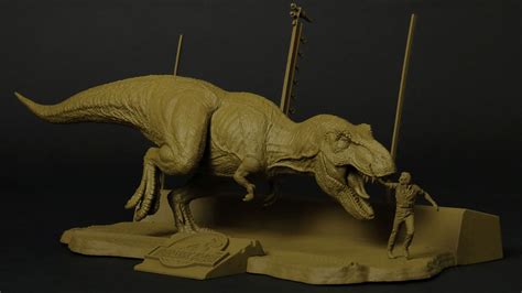 X Plus 135 Jurassic Park Tyrannosaurus Rex Plastic Model Kit Comes