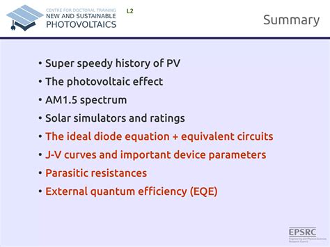 Fundamentals Of Photovoltaics Lecture PDF