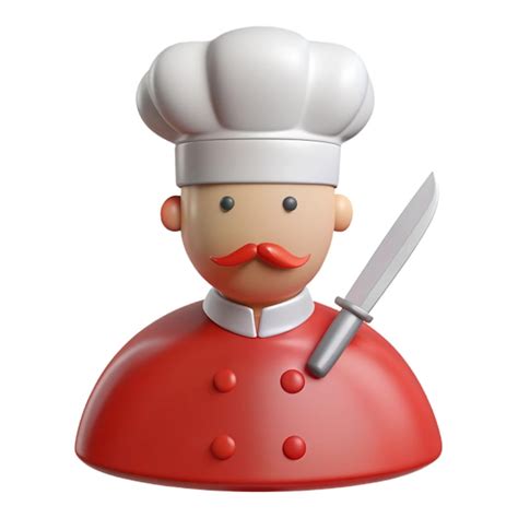 A Red Chef Figurine With A Knife In It Premium Ai Generated Psd