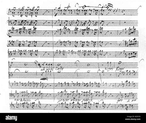 George Frideric Handel Page Of Hand Written Score For The German