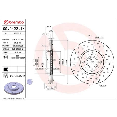 Brembo Remschijf Voor Oa Ford Ford Usa Ford Asia And Oceania 09