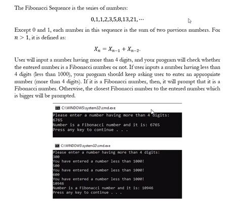 Solved The Fibonacci Sequence Is The Series Of Numbers Chegg