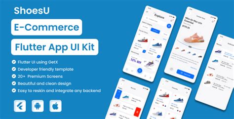 ShoesU Ecommerce Flutter App UI Kit Code Market