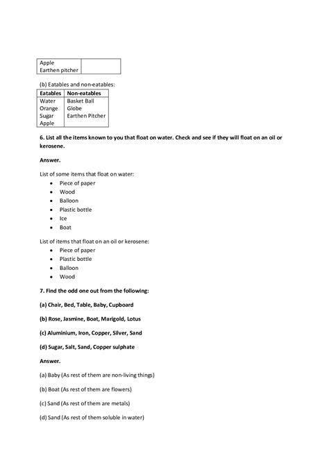 Ncert Solutions For Class 6 Science Chapter 4 Sorting Materials Into Groups