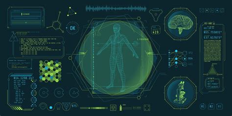 premium vector interface of the program for processing and decoding big data vector illustration