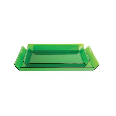 Plateaux Summer Duo Vert 38x26 Cm 30x20 Cm En Plexiglass Opalescence