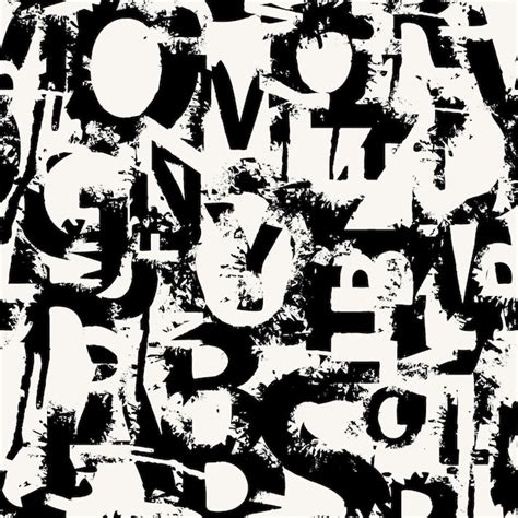Premium Vector Seamless Pattern With Letters Drops And Splashes
