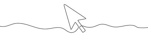 Premium Vector Continuous Drawing Of Cursor Arrow One Line Icon Of Cursor Arrow