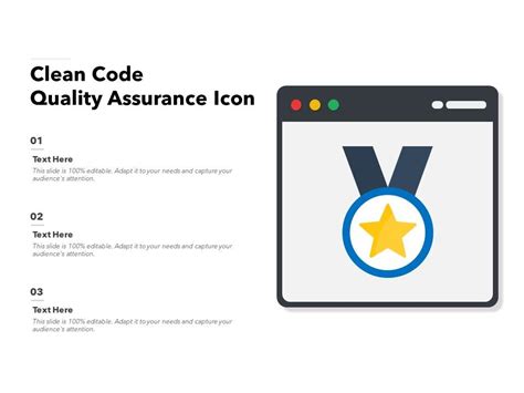 clean code quality assurance icon presentation graphics