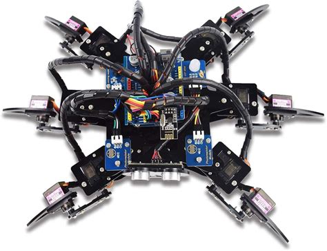 Adeept Hexapod 6 Legs Spider Robot Kit For Arduino Uno R3 And Nano 2 4g Wireless Remote