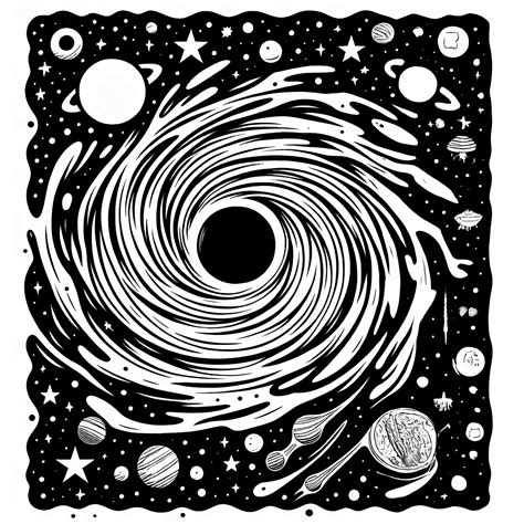 Scarica Gratuitamente Il Disegno Da Colorare Di Un Buco Nero E Coloralo