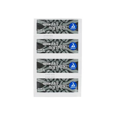 Dynarex Vitamins Aandd Ointment Without Lanolin 5g Packet Rhino Medical