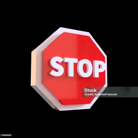 3d 정지 표지판 벡터 일러스트 레이 션 Eps10 Dj에 대한 스톡 벡터 아트 및 기타 이미지 Dj 경계 표지 교통 Istock