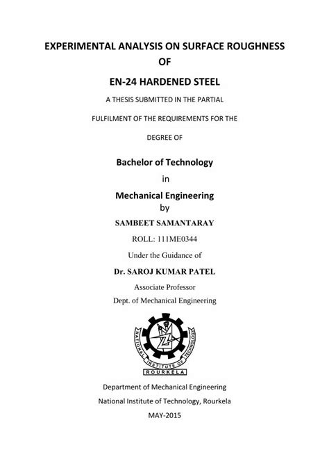 Pdf Experimental Analysis On Surface Roughness Of En 24 Dokumen Tips