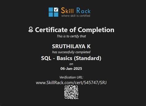 Sruthilaya Kannan On Linkedin Sql Skillrack Learningjourney Dataanalytics