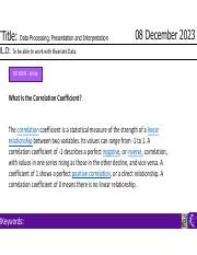 Understanding Correlation Coefficients A Guide For Bivariate Course Hero