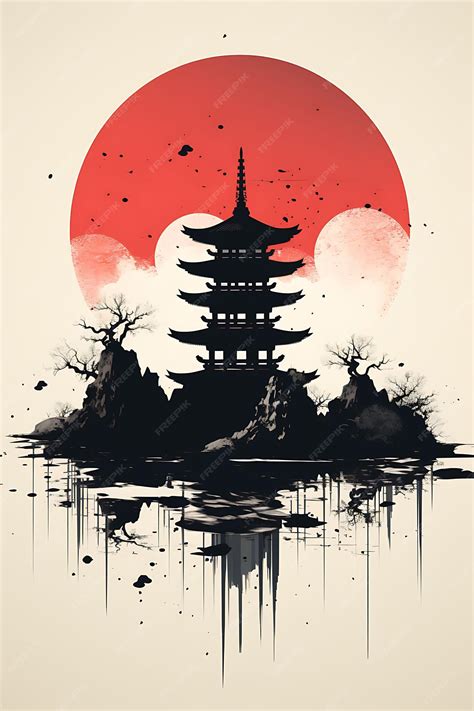Premium Ai Image Design Of Torii Gate Frame A Bold Representation Of