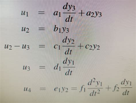 Solved Obtain The Block Diagram Of This Ecuations Systemu1