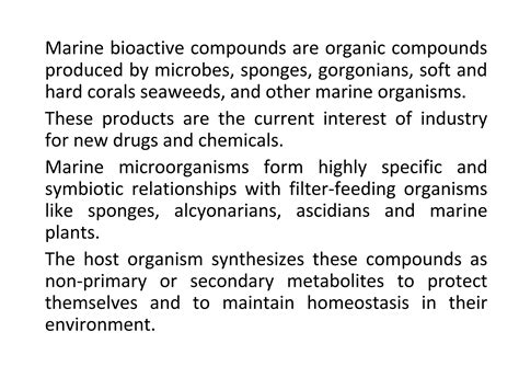 12 Marine Bioactivecompounds Ppt Chemistry Science