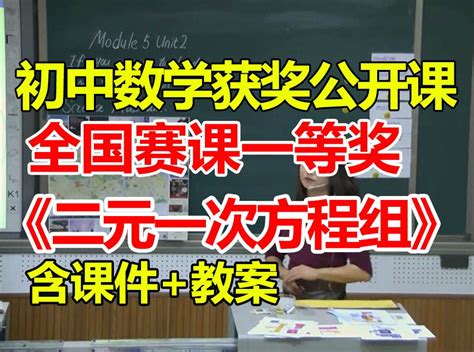 二元一次方程组【初中数学优质课】【全国大赛一等奖】【有配套课件教案】黄薇 林俊杰的刘海jj 默认收藏夹 哔哩哔哩视频