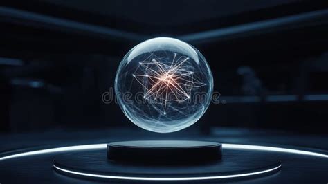 Futuristic Lab Displays Interactive Quantum Entanglement Model Digital