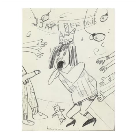 Alejandro Benassini Mexican Born 1973 Two Figurative Drawings Lot