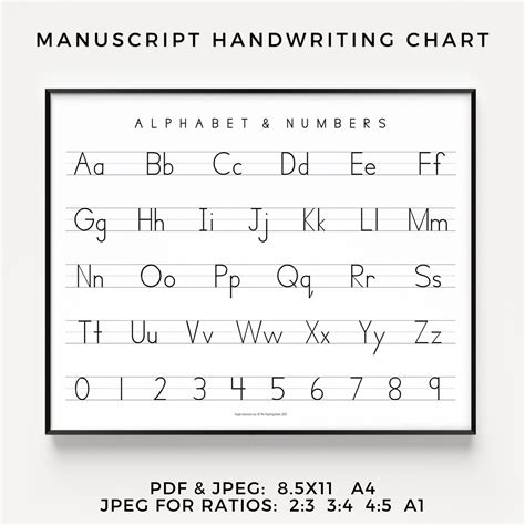 Handwriting Alphabet Print