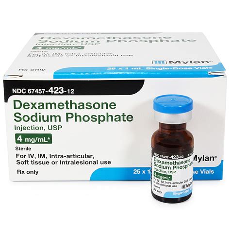 Dexamethasone Sodium Phosphate 4 Mg For Injection Vials 1 Ml
