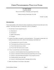 Practice Exam for Programming Midterm | Course Hero