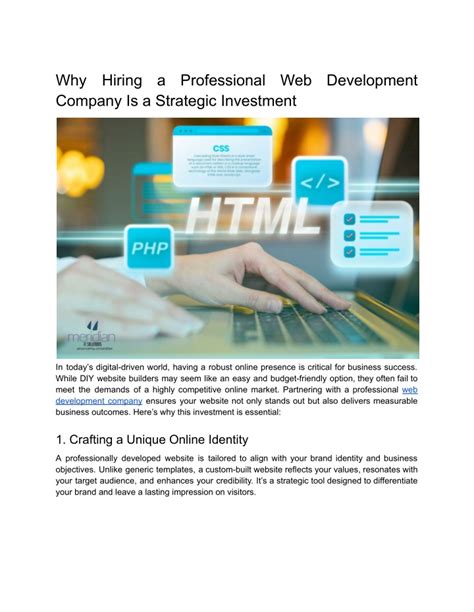 PPT - Why Hiring a Professional Web Development Company Is a Strategic ...
