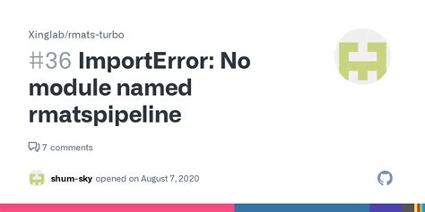 ImportError No Module Named Rmatspipeline Issue Xinglab Rmats Turbo GitHub