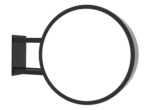 빈 라운드 상점 간판 프리미엄 사진