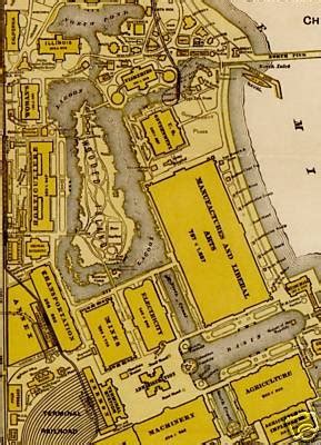 Columbian Exposition Chicago Worlds Fair 1893 Grid Map 76077137