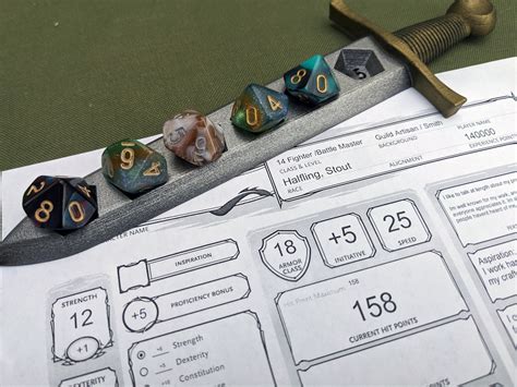 Battle Master Superiority Dice Tracker Themed 5e Dungeons And