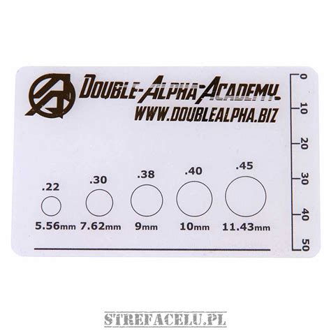 Card For Measuring The Caliber Of Holes Ipsc Daa Scoring Overlay