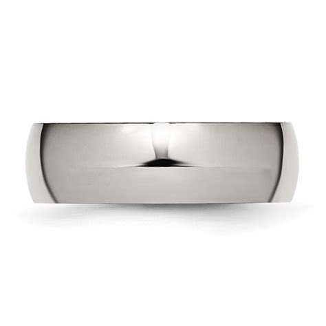 Titanium Polished 7mm Half Round Band Mband117