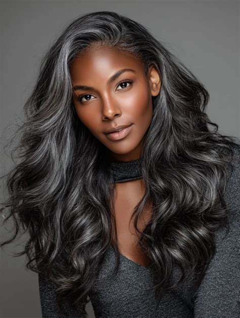 Grey Hair On Dark Skin Ideas For Women Bold Regal And Ultra Modern