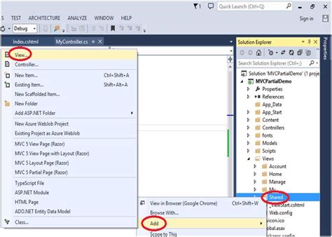 Partial Views In ASP NET MVC