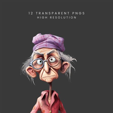 Funny Old Man Clipart Old Aged Clip Art Quirky Grandpa Png Old