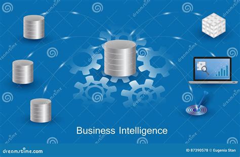 Business Intelligence Concept Stock Vector Illustration Of Transform Extract 87390578