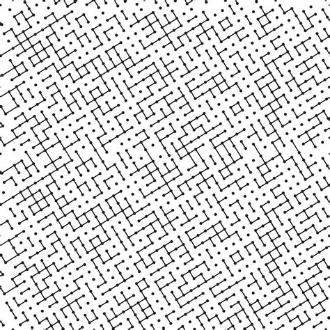 Abstract Vector Seamless Pattern With Lines And Dots Background In