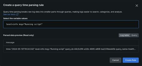Query Time Parsing In Logs New Relic Documentation