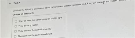 solved part awhich of the following statements about radio