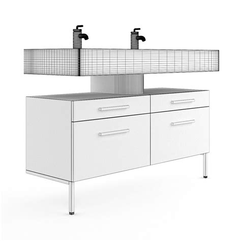 Double Blue Glass Sink 3d Model Download Bathroom Fixtures On