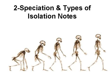 2 Speciation Types Of Isolation Notes What Is