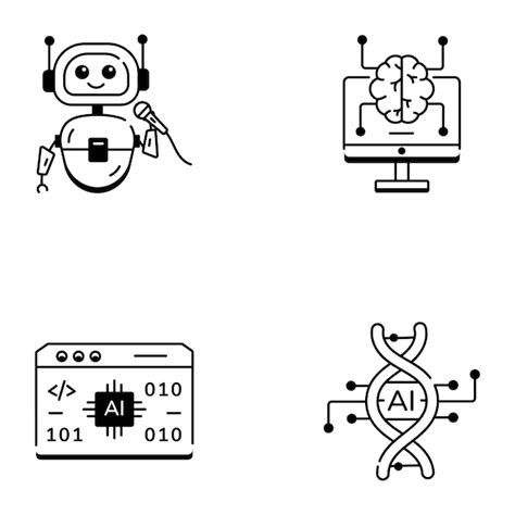 Premium Vector Artificial Intelligence Linear Ico