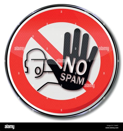 Prohibition For Spam Mails And Virus Stock Vector Image Art Alamy