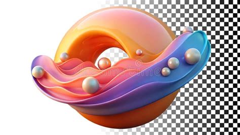 Blue And Orange Swirl Dynamic Abstract Shape For Modern And Tech